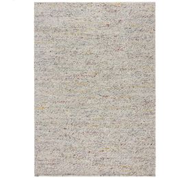 FLAIR RUGS Teppich &raquo;Minerals&laquo; rechteckig 3 mm H&ouml;he Neutraler Teppich aus mineralischer Wollmischung schwarz Kunstfaser, Wolle