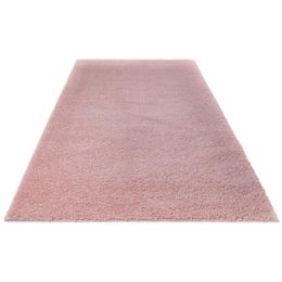 Bruno Banani Hochflor-Teppich &raquo;Shaggy Soft&laquo; rechteckig 30 mm H&ouml;he gewebt, Uni Farben, besonders weich und kuschelig, Kundenliebling rosa Kunstfaser