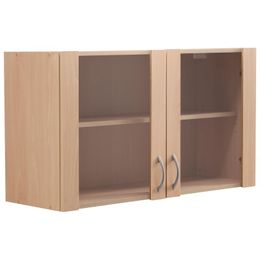 Wiho-K&uuml;chen wiho K&uuml;chen Glash&auml;ngeschrank &raquo;Kiel&laquo; Front mit Glaseinsatz braun