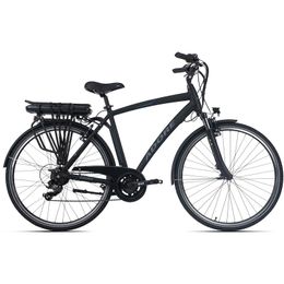 Adore Herren &raquo;Versailles&laquo; 7 Gang Shimano Tourney Schaltwerk Kettenschaltung Heckmotor 250 W Pedelec, Elektrofahrrad f&uuml;r Herren schwarz