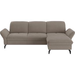 Sit & More sit&more Ecksofa &raquo;Leandro L-Form&laquo; Wahlweise mit Bett-, Kopfteil - und Armlehnfunktion, sowie Bettkasten grau 100% Polyester
