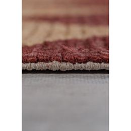 FLAIR RUGS Teppich &raquo;Effie Diamond&laquo; rechteckig 5 mm H&ouml;he handgekn&uuml;pft orange Baumwolle, Jute