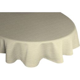 WIRTH Tischdecke &raquo;TORBOLE&laquo; oval gr&uuml;n Baumwolle, Polyester