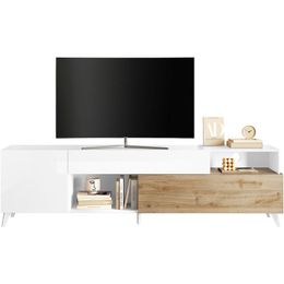 Home Affaire Lowboard &raquo;Monaco in Breite 241 cm, TV-Schrank mit T&uuml;r, Klappe und Schubkasten&laquo; Mediaboard &ndash; sanft schlie&szlig;end, edel, mit Kabelkanal, 