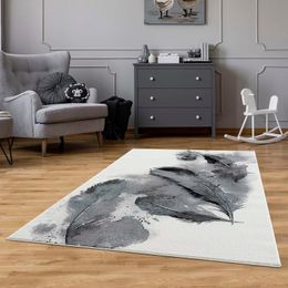 Carpet City Teppich &raquo;Savanna 9375&laquo; rechteckig 11 mm H&ouml;he mit Federn, Creme/ Grau beige Polypropylen (PP)