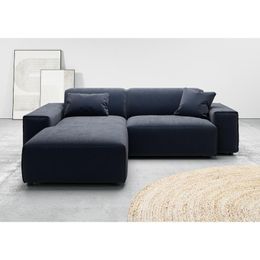 Home Affaire Ecksofa &raquo;Glimminge L-Form auch in Breitcord, Feincord + Easy care-Bezug,&laquo; Breite 234, Zierkissen blau 100% Polyester