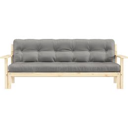 Karup Design Schlafsofa &raquo;Unwind&laquo; Mit Holzstruktur, inkl. Futonmatratze, Liegefl&auml;che 130x190 cm grau