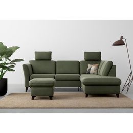 Home Affaire Ecksofa &raquo;Trelleborg L-Form&laquo; wahlweise mit Bettfunktion und Bettkasten, inkl. Federkern-Polsterung gr&uuml;n 95% Polyester, 5% Polyamid