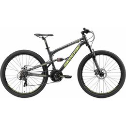 Bikestar Mountainbike 21 Gang Shimano RD-TY300 Schaltwerk Kettenschaltung f&uuml;r Damen und Herren, Kettenschaltung schwarz Mountainbike
