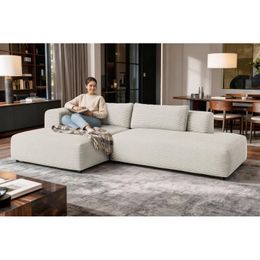 OTTO home Ecksofa &raquo;TIARRA Design-Sofa mit Ottomane recht/links bestellbar, Breite 287 cm&laquo; L-Form mit hochelastischer Schaum und Wellenunterfederung 