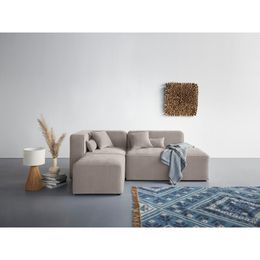 Home Affaire Ecksofa &raquo;Sundstrup L-Form&laquo; Modulserie, individuelle Zusammenstellung grau 100% Polyester