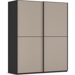 Rauch Schwebet&uuml;renschrank &raquo;Kleiderschrank Schrank Garderobe Schlafzimmerschrank SCALE-DUO&laquo; edle zweigeteilte T&uuml;ren Glas-Front mit 3 Zierleisten MADE 