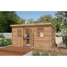 Nordic Holz Gartenhaus &raquo;Amira 230&laquo; braun Massivholz
