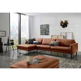 3C Candy Ecksofa &raquo;Aidan modernes Sofa in aktueller Formensprache, bequem, L-Form&laquo; eleganter Stil mit hohem Sitzkomfort, auch mit Lederbezug braun 100%