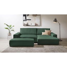 Home Affaire Polsterecke &raquo;SHERWOOD XXL tief, L-Form, Schlaffunktion, Bigsofa, Cord, Leinenoptik&laquo; stellbar zum Schlafsofa (Krokodilverbinder), Cord, 
