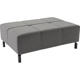 Home Affaire Hockerbank &raquo;Ancona New&laquo; passend zum Ecksofa, auch in Easy care-Bezug + Cord grau : 88% Polyester, 12% Polyacryl