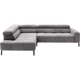 Home Affaire Ecksofa &raquo;Claya, L-Form, incl. Kopfteilverstellung, Breite 276 cm&laquo; wahlweise elektrischer Sitzvorzug grau 95% Polyester, 5% Nylon