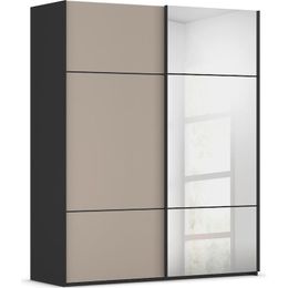 Rauch Schwebet&uuml;renschrank &raquo;Kleiderschrank Schrank Garderobe Schlafzimmerschrank SCALE-TRIO&laquo; edle dreigeteilte Front mit 2 Zierleisten Spiegel/Glas 