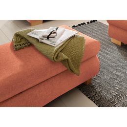 Home Affaire Hocker &raquo;Nika&laquo; passend zur Serie, auch in Cord orange Struktur fein (100% Polyester);100%Polyester/ 85%Polyester+15% Polyacryl Melrose /