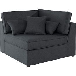 OTTO home Sofa-Eckelement &raquo;Florid&laquo; Teil eines Modulsofas, fester Sitzkomfort, auch in Cord grau Baumwollmix (60% Baumwolle/40% Leinen);Struktur fein (