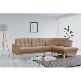 Sit & More sit&more Ecksofa &raquo;Lavida L-Form&laquo; wahlweise mit Kippfunktion und Bettkasten beige 100% PES