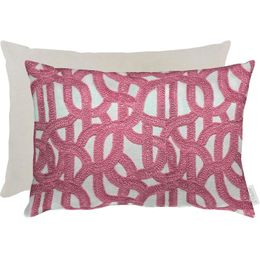 Apelt Dekokissen &raquo;Rafia&laquo; pink Baumwolle, Polyester