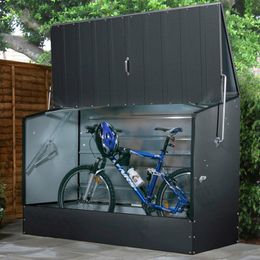 TRIMETALS Fahrradbox BxTxH: 196x89x133 cm grau Stahl