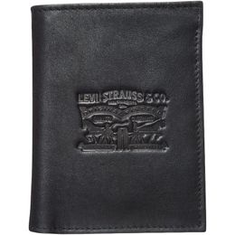 Levi's Levi's Damen Geldb&ouml;rse &raquo;VINTAGE TWO HORSE VERTICAL COIN WALLET&laquo; mit sch&ouml;ner Pr&auml;gung Herrenb&ouml;rse Portemonnaie Leder schwarz
