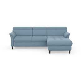 Sit & More sit&more Ecksofa &raquo;Marano L-Form&laquo; inklusive Kopfteilverstellung, wahlweise mit Bettfunktion, Bettkasten blau 98% Polyester, 2% Polyamid