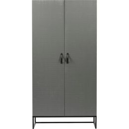 Woood Garderobenschrank &raquo;Morris&laquo; mit Kleiderstange, massiv Kiefer H 195 cm x B 100 cm grau Holzwerkstoff