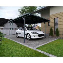 Einzelcarport &raquo;Verona&laquo; Aluminium 263 cm Anthrazit 100% UV-gesch&uuml;tzt grau