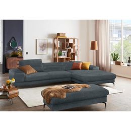 W.Schillig Ecksofa &raquo;piedroo, Designsofa mit tollem Sitzkomfort, bequem und elegant, L-Form&laquo; Kopfteilverstellung, wahlweise mit Sitztiefenverstellung, 
