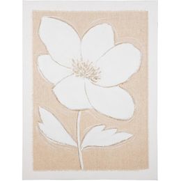Gilde Leinwandbild &raquo;Bild "Blume auf Tuch"&laquo; 1 Stk. tlg. beige Leinwand