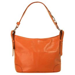 Samantha Look Damen Umh&auml;ngetasche echt Leder, Made in Italy orange