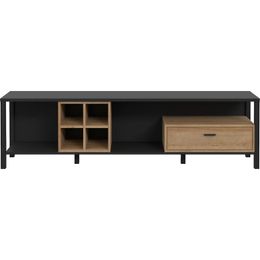 FORTE Lowboard &raquo;High Rock&laquo; TV-Schrank, TV-Board, Breite ca. 181 cm schwarz Dekorfolie, FSC -zertifizierter Holzwerkstoff