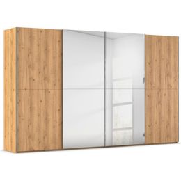 Rauch Schwebet&uuml;renschrank &raquo;Kleiderschrank Schrank Garderobe Schlafzimmerschrank SCALE-WOOD&laquo; edle geteilte Front in massiver Asteiche mit Spiegel MADE 