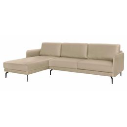 Creation BY ROLF BENZ Ecksofa &raquo;CR.450, Designecksofa, L-Form&laquo; Armlehne sehr schmal, Breite 274 cm, Alugussfu&szlig; Umbragrau beige Chenille COCO (72% 
