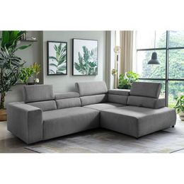 exxpo - sofa fashion Ecksofa &raquo;VITTORIO mit Komfortfunktionen, bequem und modern, Cord, L-Form&laquo; inkl. Kopfteil- und Sitztiefenverstellung, wahlweise 