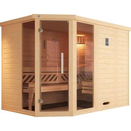 Weka Sauna &raquo;Kemi&laquo; Set, 7,5 kW Bio-Ofen mit digitaler Steuerung beige