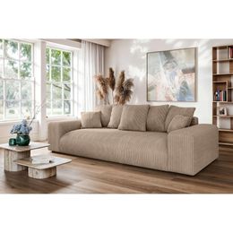 Home Affaire Big-Sofa &raquo;LAKESIDE 3-Sitzer Schlafsofa mit Bettkasten, Breite 256,5 cm&laquo; Liegefl&auml;che 168,5x195 cm, hoher Sitzkomfort, Ma&szlig;e B/T/H: 256/122/