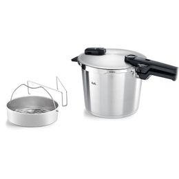 Fissler Schnellkochtopf &raquo;Vitaquick Premium&laquo; 1 Schnellkochtopf 6,0 L, 1 Metalldeckel, 1 D&uuml;nsteinsatz, 3 Stk. tlg. Edelstahl 18/10