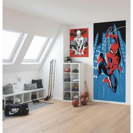 Komar Fototapete &raquo;Digitaldruck Vlies - Spider-Man Rooftop-Rockin&lsquo; - Gr&ouml;&szlig;e 100 x 250 cm&laquo; bedruckt glatt Kinderzimmer bunt Vlies