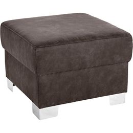DOMO collection Hocker &raquo;Anzio&laquo; wahlweise mit Federkern grau