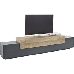 Home Affaire Lowboard &raquo;Coro,Lowboard,TV-Kommode,TV-M&ouml;bel,TV-Bank&laquo; mit 3 Klappen, (B/T/H) 240x45x51,6 cm braun FSC -zertifizierter Holzwerkstoff