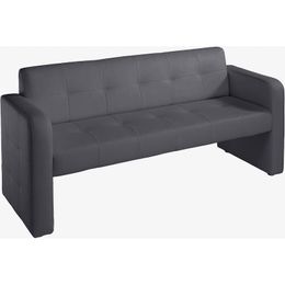 exxpo - sofa fashion Sitzbank &raquo;Barista K&uuml;chensofa, kompakte Stellma&szlig;e, Sitzh&ouml;he 49cm&laquo; mit R&uuml;ckenlehne grau Carabu (50%Polyester, 35%Polyacryl, 15%
