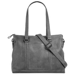 Sansibar Damen Shopper echt Leder schwarz