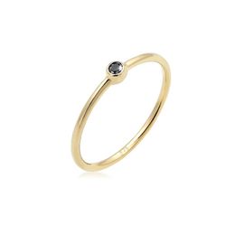Elli DIAMONDS Damen Elli DIAMONDS Verlobungsring &raquo;Solit&auml;r Schwarzer Diamant (0.03 ct) 375er Gelbgold&laquo; gold