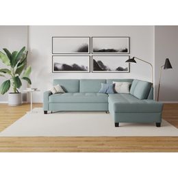 DOMO collection Ecksofa &raquo;Florentina zeitlos und elegant, Sitzn&auml;hte als Designelement, L-Form&laquo; wahlweise mit Bettfunktion, mit Kontrastnaht, 
