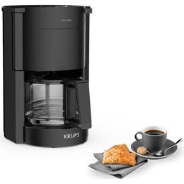 Krups Filterkaffeemaschine &raquo;F30908 Pro Aroma&laquo; 1,25 l Kaffeekanne mit Glaskanne, 1,25L F&uuml;llmenge, 10-15 Tassen, 1050W schwarz Filterkaffeemaschine