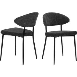 Sit 4-Fu&szlig;stuhl (Set) 2 Stk.Oeko-Tex zertifiziert grau Metall, Polyester